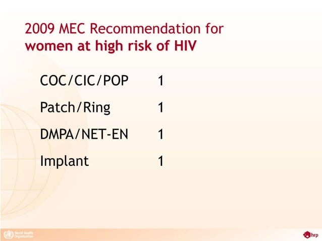 WHO's Medical Eligibility Criteria: Global Contraceptive Guidance ...