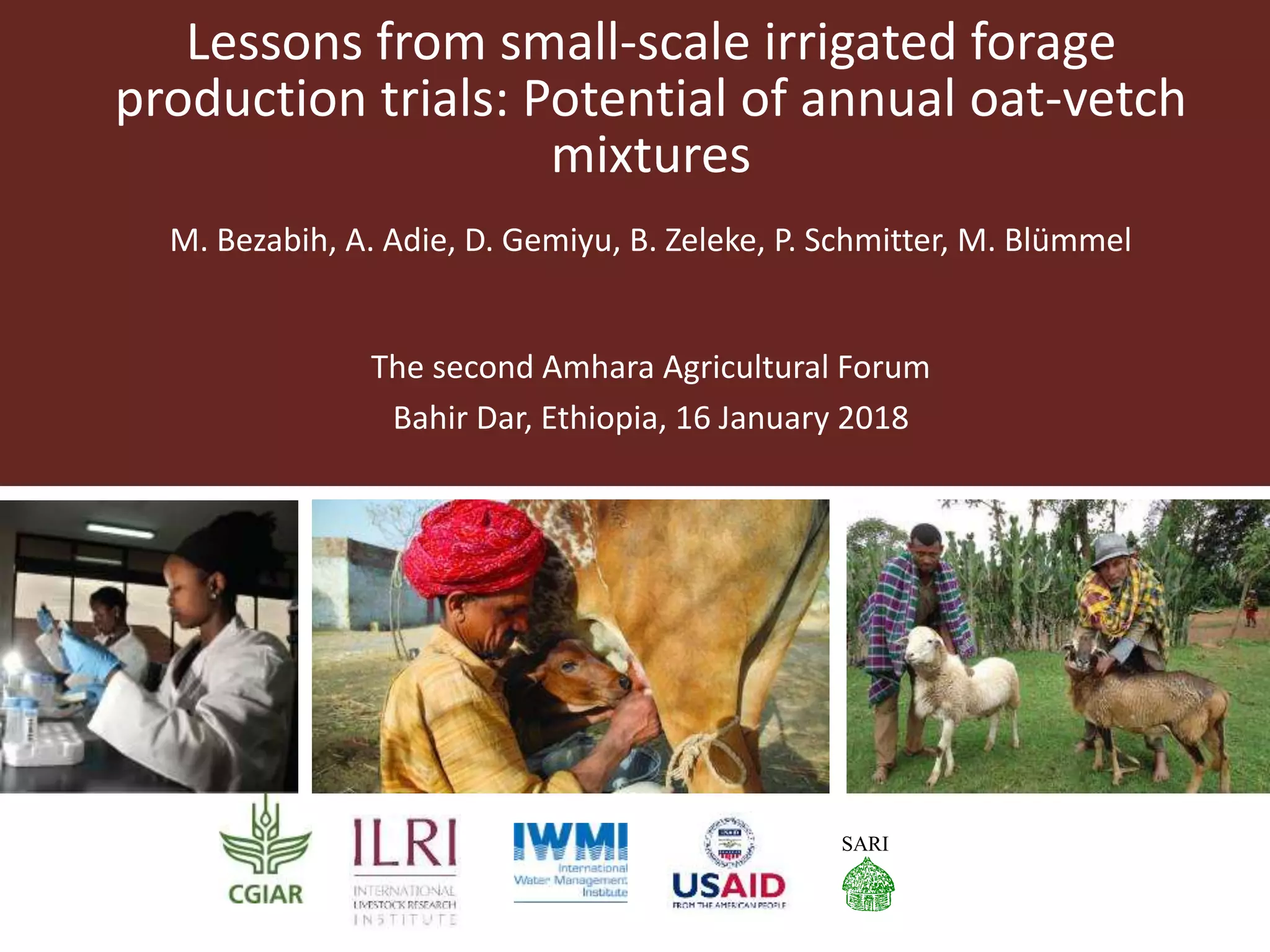 Lessons from small-scale irrigated forage production trials: Potential ...