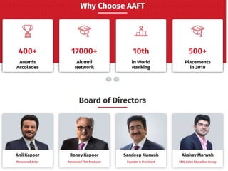 Become masters in 3D animation and more at AAFT | PPTX