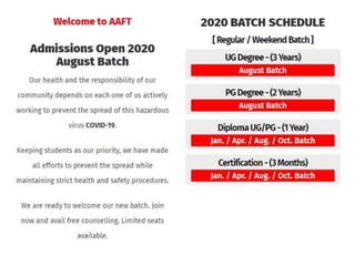 Become masters in 3D animation and more at AAFT | PPTX