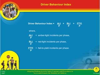 Adapting Walking Security Index Concepts and Procedures to | PPT