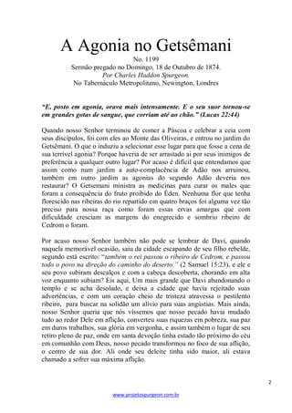 A agonia no getsêmani (charles h. spurgeon) | PDF