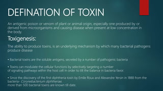 BACTERIAL TOXINS | PPTX