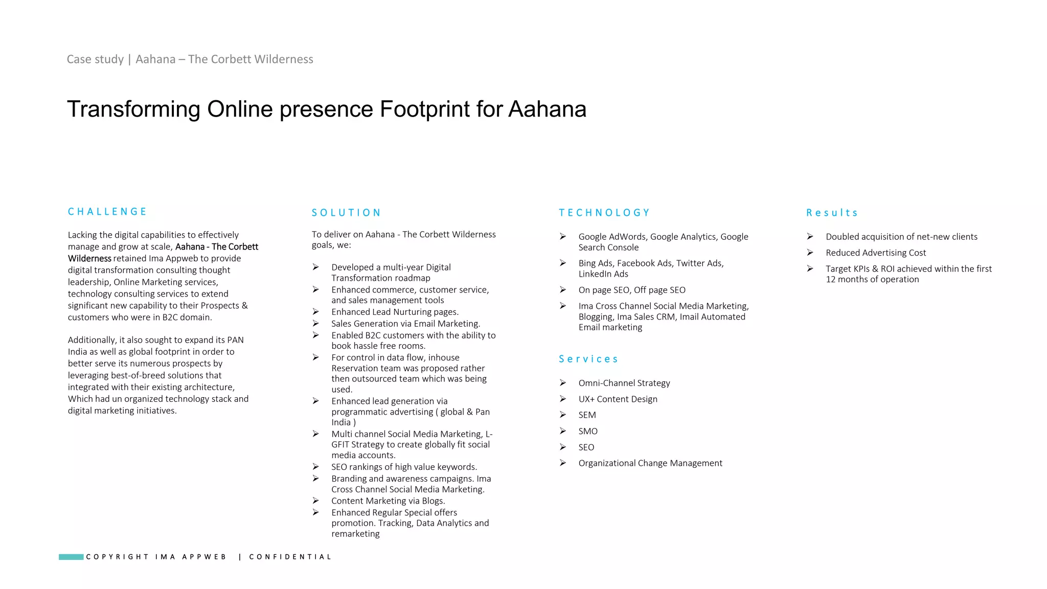 Aahana Resort Case Study | PPTX