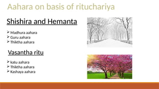 aahara and aushadha in ayurveda in the ro | PPTX