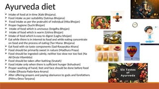 aahara and aushadha in ayurveda in the ro | PPTX