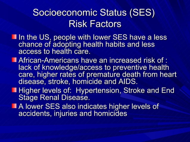 African-American Health Disparities | PPT | Heart and Cardiovascular ...