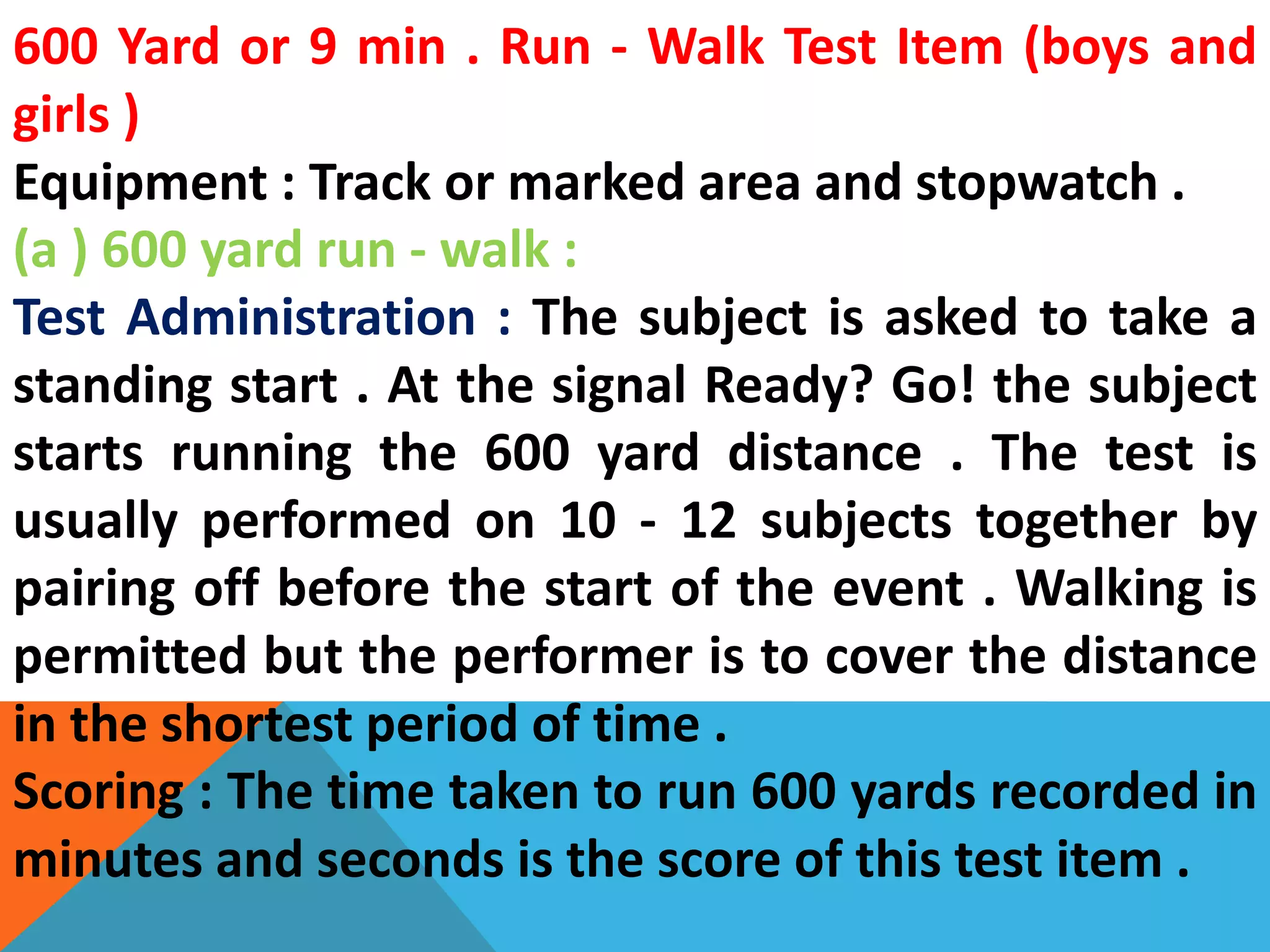 AAHPHER YOUTH PHYSICAL FITNESS TEST | PPT