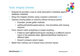 AAI 2235-OpenJPA and EclipseLink Usage Scenarios Explained | PPT