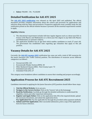 AAI ATC Recruitment 2025 Comprehensive Guide for Aspiring Candidates | PDF
