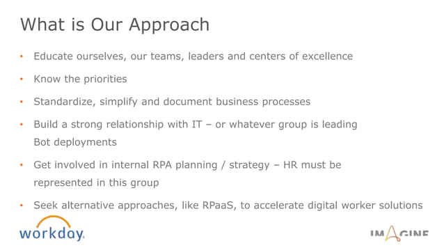 Automation Anywhere - Imagine New York 2019 - Workday | PDF