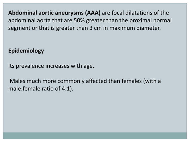 Aortic aneurysm imaging | PPTX | Digestive Disorders | Diseases and ...