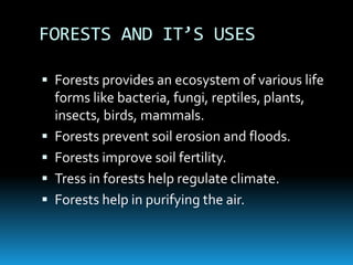 PPT on save forests and save water. save earth | PPTX
