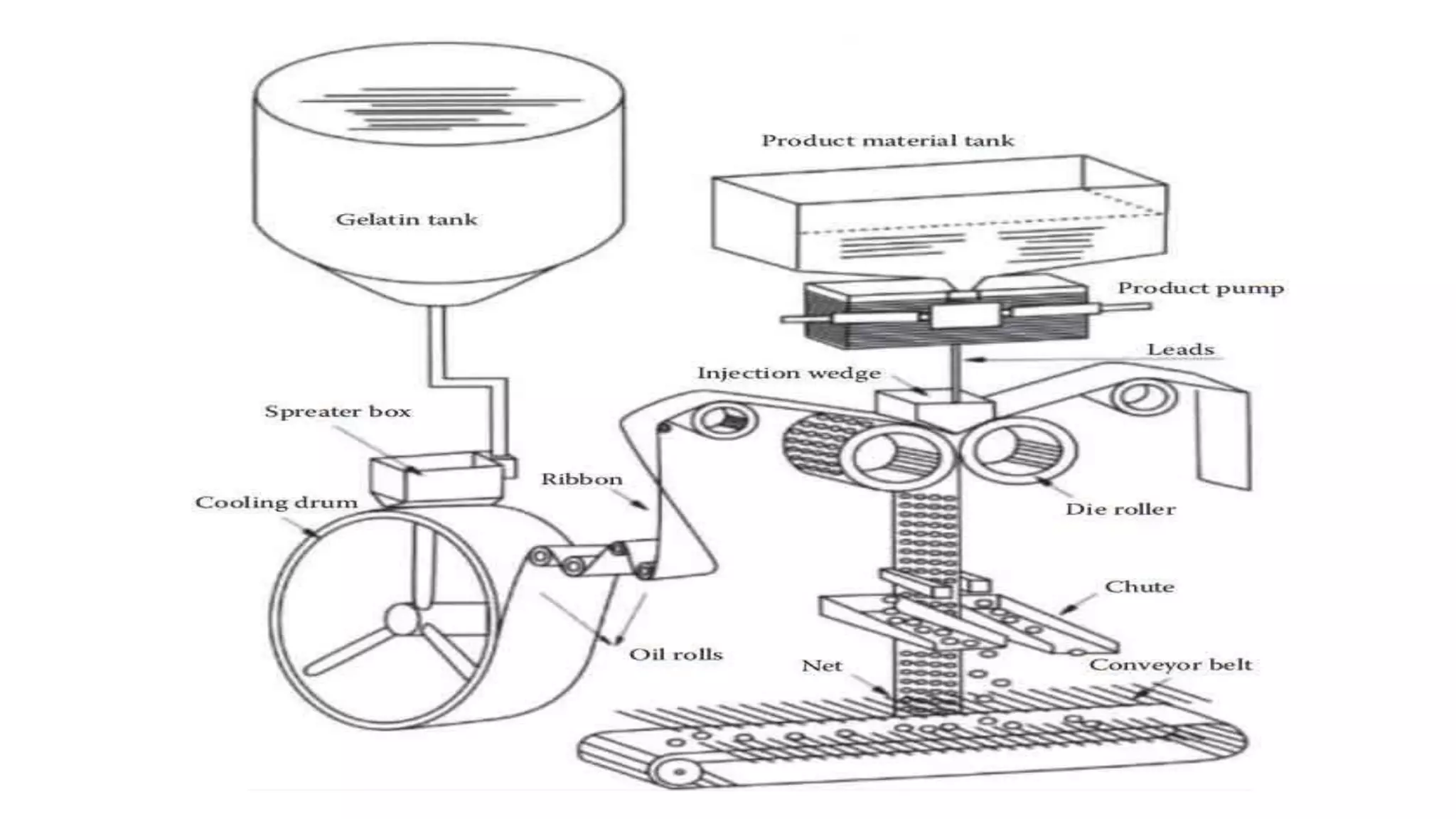 Soft gelatin capsules, Capsules content, production,base adsorption ...