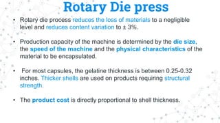 Soft gelatin capsules, Capsules content, production,base adsorption ...