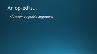 How to write an op-ed | PDF | Publishing Industry | Industries