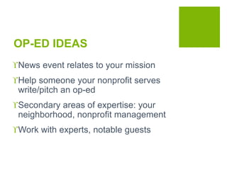 Guide to writing and pitching op-eds | PPT