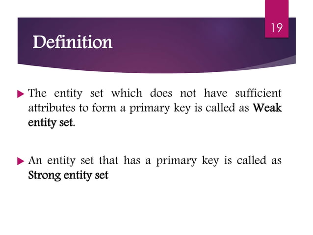 Database Modeling Using Entity.. Weak And Strong Entity Types | PPTX | Databases | Computer ...