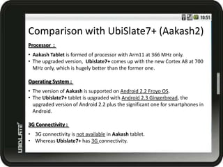 Aakash Tablet | PPTX | Tablets and E-readers | Consumer Electronics