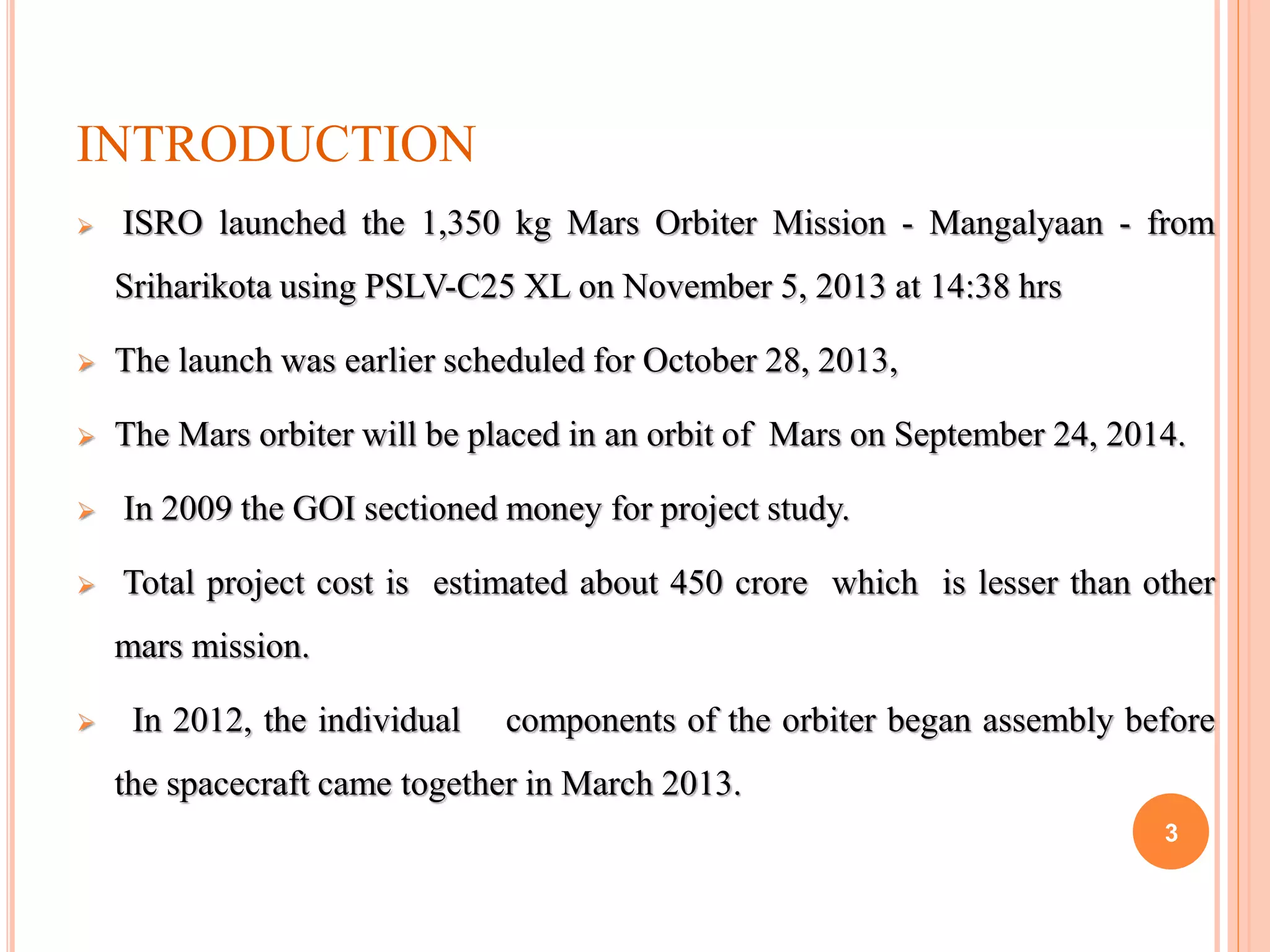 Mars orbiter Mission | PPTX