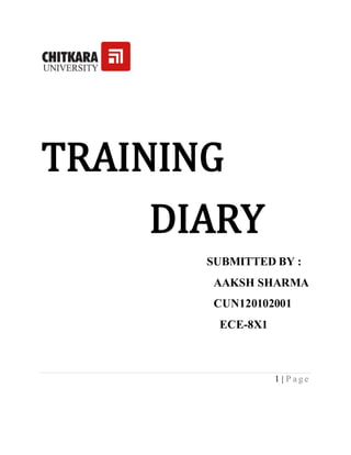 training diary on 6 months training (telecommunication) | DOCX