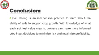 Aakash bhagwan buwa ppt soil testing | PPTX | Standardized Testing ...