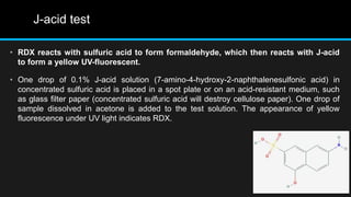 Identification of RDX and PETN | PPTX