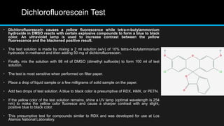 Identification of RDX and PETN | PPTX