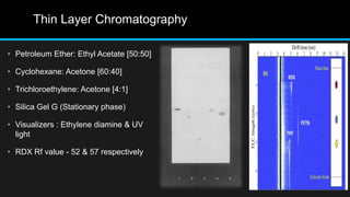 Identification of RDX and PETN | PPTX