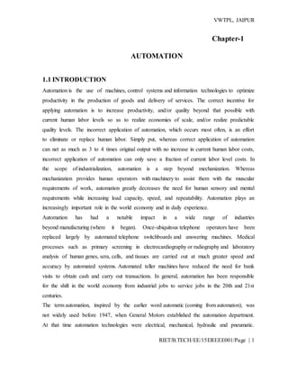 seminar report on industrial automation | DOCX
