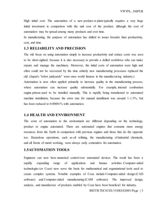seminar report on industrial automation | DOCX