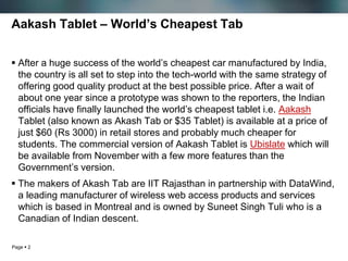 Aakash tab | PPT