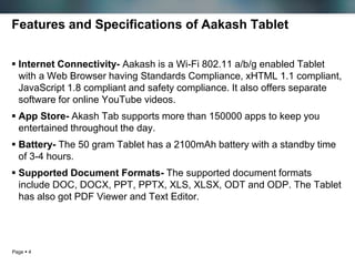 Aakash tab | PPT