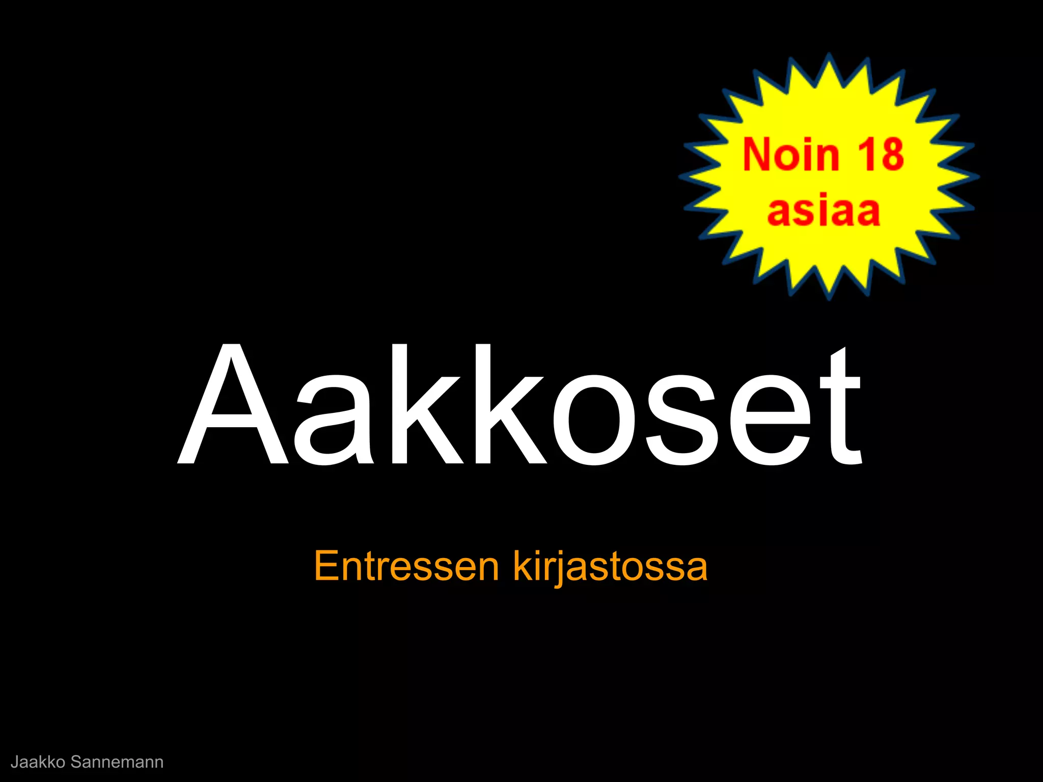 Aakkoset | PPT