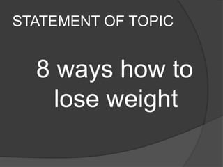 loose weight (weight) | PPT