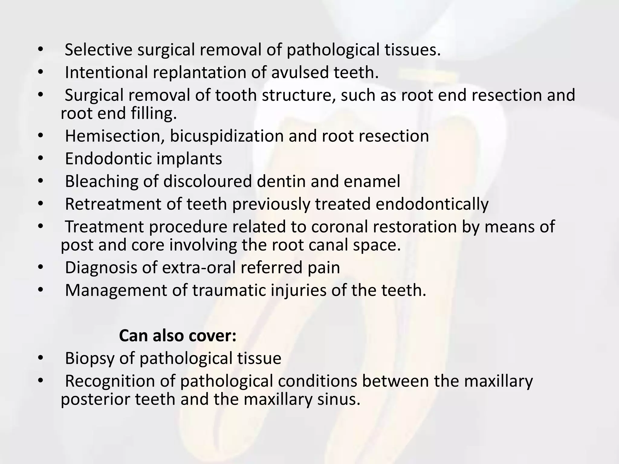 rationale of endodontics | PPTX