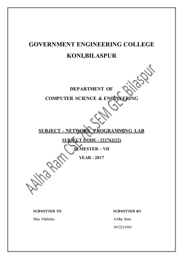 network programing lab file , | PDF