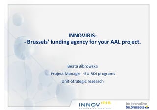 AAL 2015 Call - by Innoviris | PDF