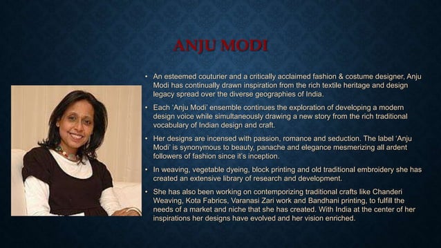 Anju Modi visual Merchandising | PPTX | Style & Fashion