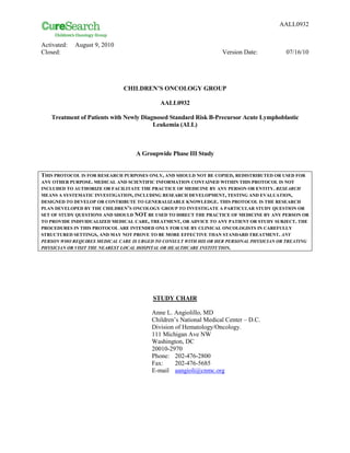 AALL0932 protocol | PDF