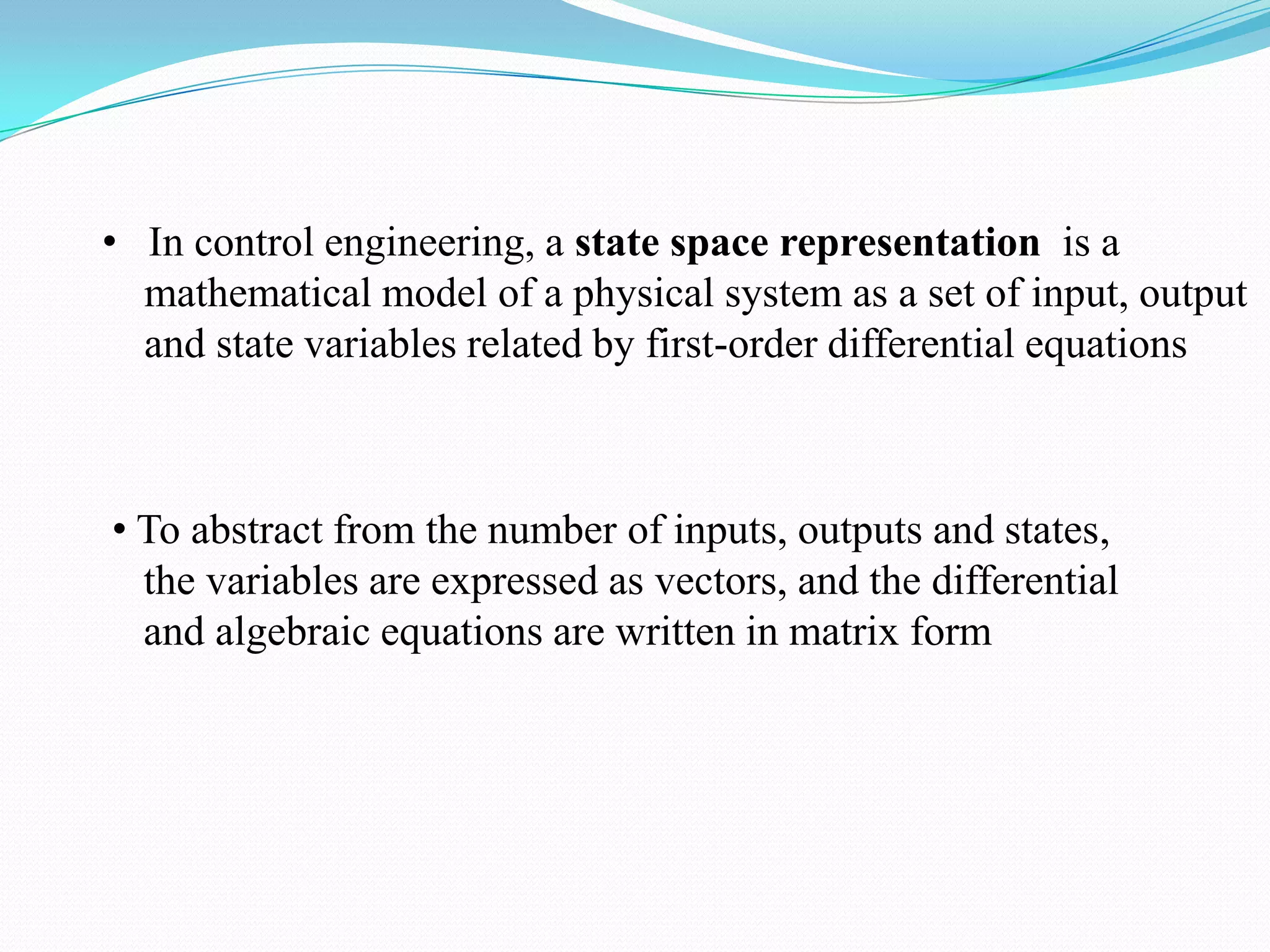 linear algebra in control systems | PPSX