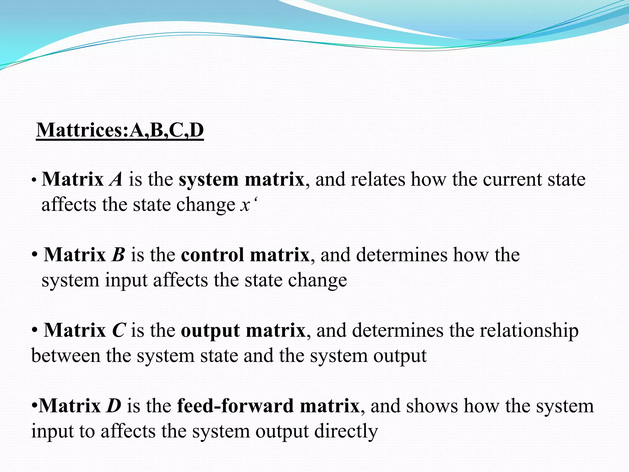 linear algebra in control systems | PPSX