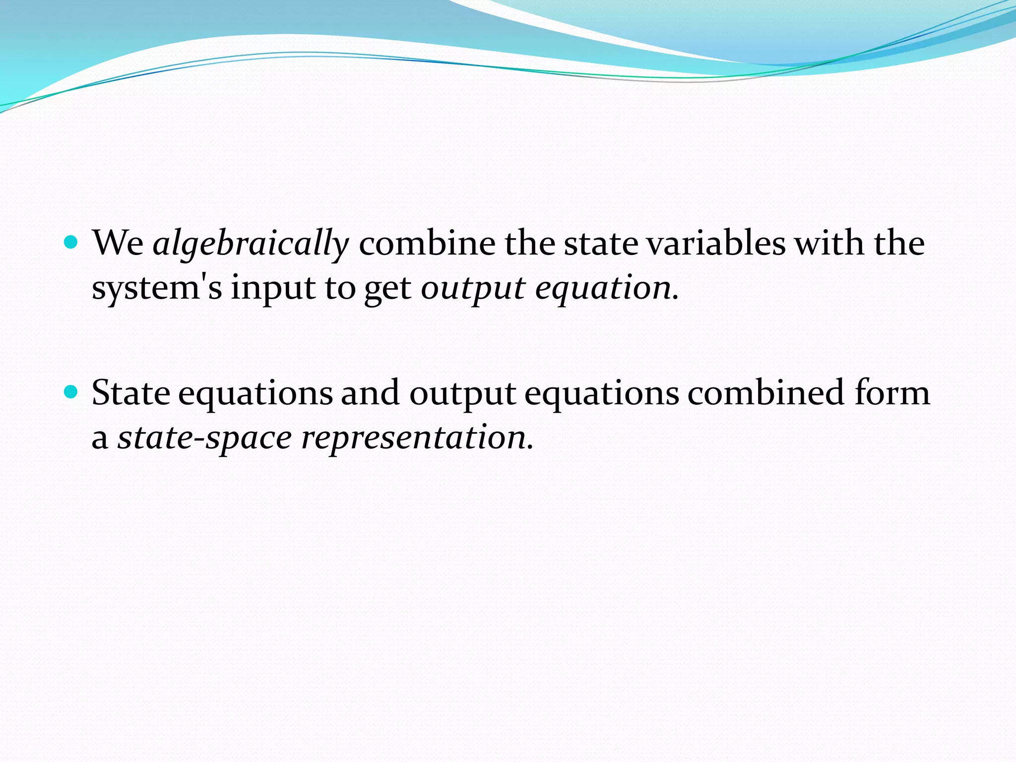 linear algebra in control systems | PPSX