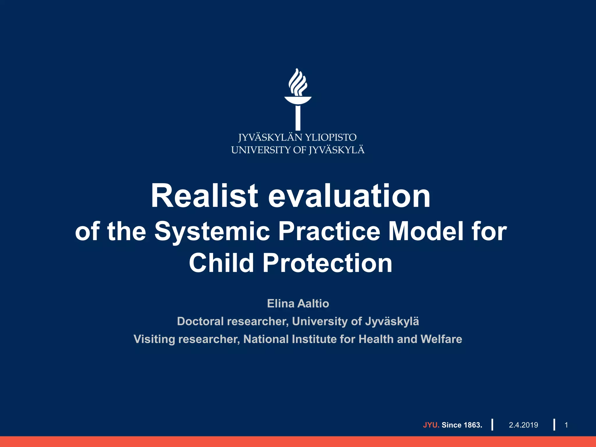 Realist Evaluation of the Systemic Practice Model for Child Protection ...