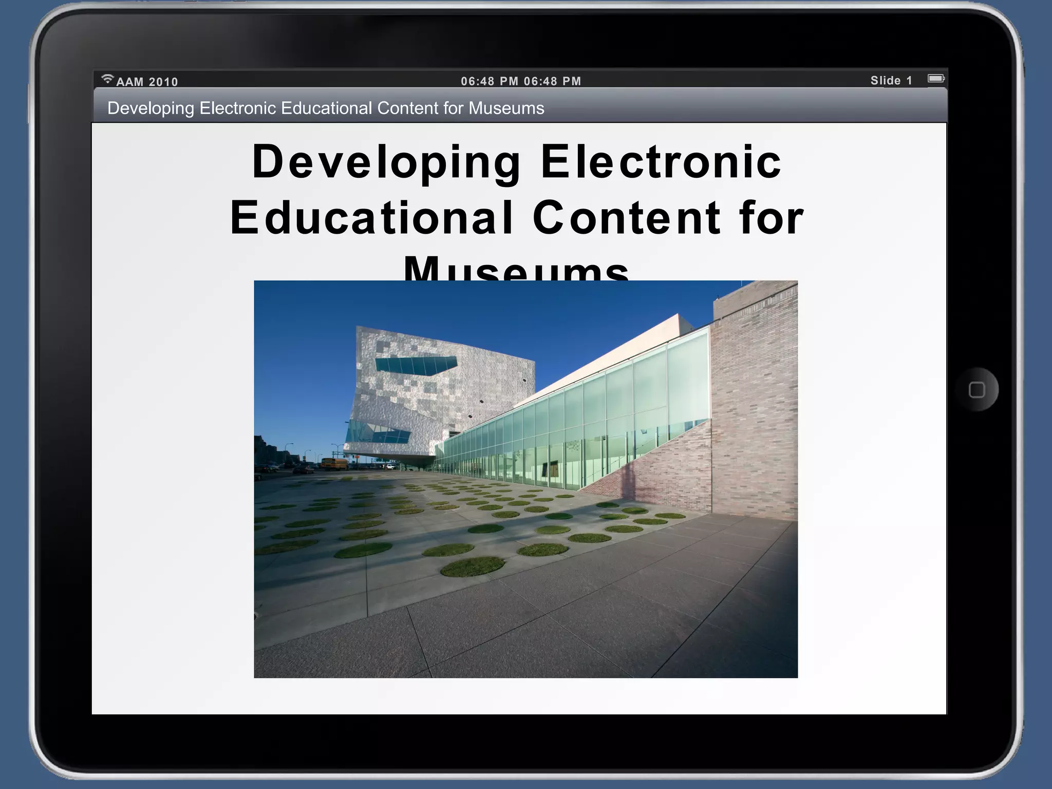 Developing Electronic Educational Programming for Museums | PPT