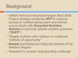 Aama operations research case study hki nepal - j. nielsen presentation ...