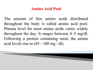 Amino acid metabolism occuring in the cells | PPT