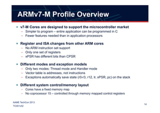 AAME ARM Techcon2013 001v02 Architecture and Programmer's model | PPT