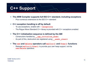 AAME ARM Techcon2013 003v02 Software Development | PPT