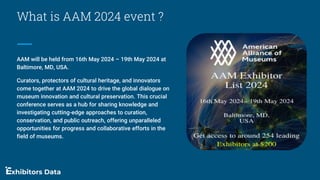 AAM Conference Exhibitor List - Exhibitors List - Event List | PPT